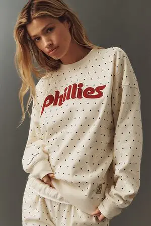 Mitchell & Ness Mlb Long-sleeve Crew-neck Pullover - Phillies