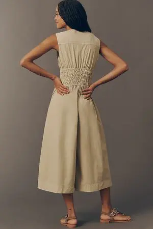 Anthropologie Smocked Wide-leg Jumpsuit