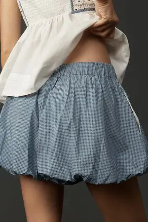 Maeve Cotton Bubble-hem Shorts