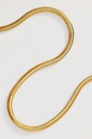 Anthropologie Herringbone Chain Necklace - Gold