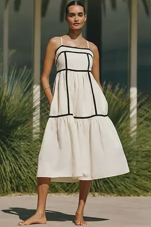 NAVYBLEU Claudia Midi Dress - White