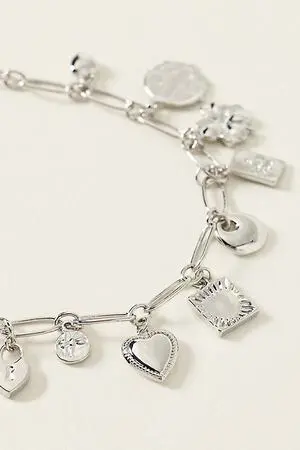 Anthropologie Charm Phone Chain - Silver