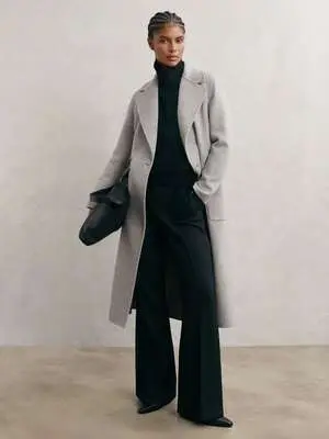 REISS Lucia Wool-blend Double-breasted Coat - Grey