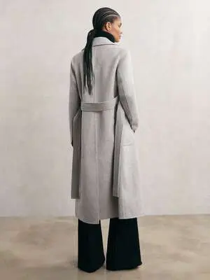 REISS Lucia Wool-blend Double-breasted Coat - Grey