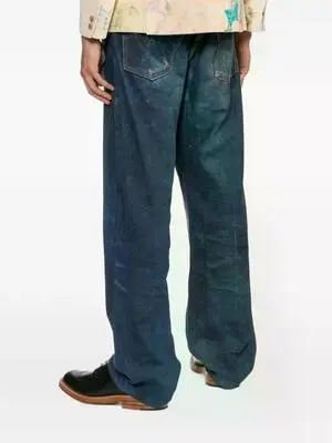 Junya Watanabe Indigo Dyed Faded Effect Jeans