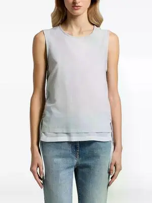 Peserico Drawstring Layered Top - Blue