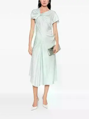 Victoria Beckham Asymmetric Twist Midi Dress