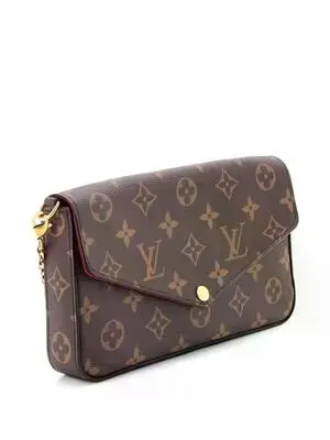 LOUIS VUITTON Felicie Pochette Monogram Canvas Crossbody Bag - Brown