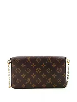 LOUIS VUITTON Felicie Pochette Monogram Canvas Crossbody Bag - Brown