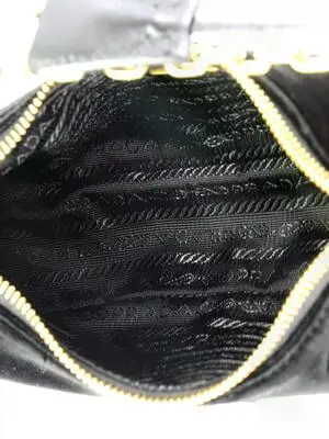 Prada Re-edition Velvet Mini Shoulder Bag - Black