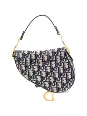 Dior Saddle Handbag Oblique Canvas Mini Shoulder Bag - Blue