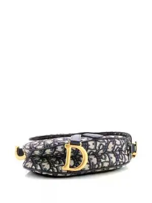 Dior Saddle Handbag Oblique Canvas Mini Shoulder Bag - Blue