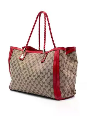 Gucci Medium Gg Canvas Bella Tote Bag - Red