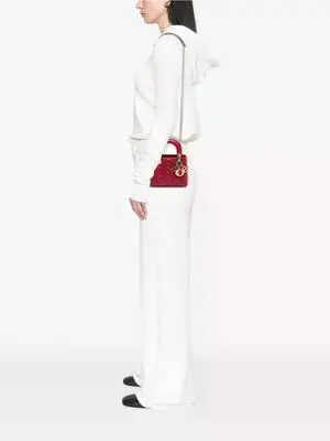 Dior 2020 Mini Lambskin Cannage Lady Satchel - Red