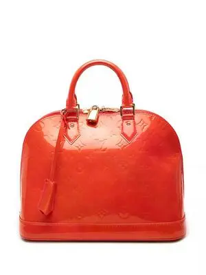 LOUIS VUITTON 2012 Monogram Vernis Alma Pm Satchel - Orange