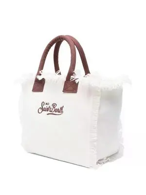MC2 SAINT BARTH Vanity Fringed Tote - White