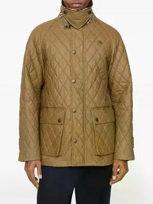 Burberry Quilted Barn Jacket With Corduroy Collar