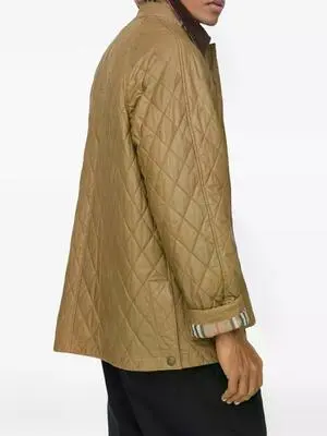 Burberry Quilted Barn Jacket With Corduroy Collar
