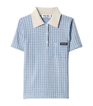 Miu Miu Cashmere-silk Polo Shirt