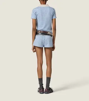 Miu Miu Cashmere-silk Polo Shirt