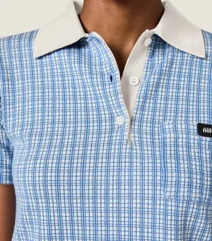 Miu Miu Cashmere-silk Polo Shirt