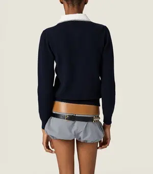 Miu Miu Cashmere Cardigan With Logo