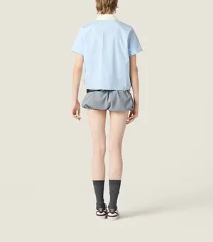 Miu Miu Cotton Poplin Shirt With Logo