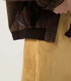 Miu Miu Waxed Suede Mini Skirt