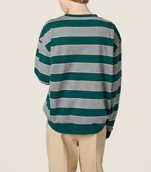 Miu Miu Cotton Striped Sweatshirt
