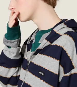 Miu Miu Cotton Striped Sweatshirt