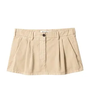 Miu Miu Cotton Gabardine Mini Skirt