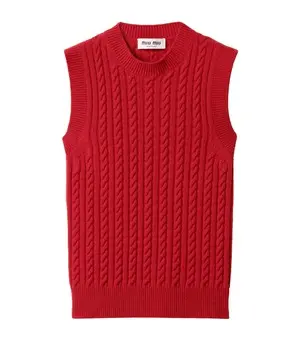 Miu Miu Cashmere Cable-knit Vest