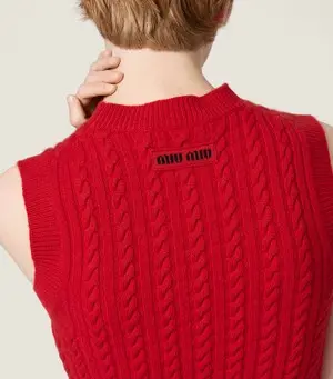 Miu Miu Cashmere Cable-knit Vest