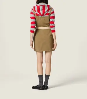 Miu Miu Cotton Gabardine Belted Mini Dress