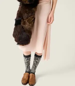 Miu Miu Silk-cotton Layered Midi Dress