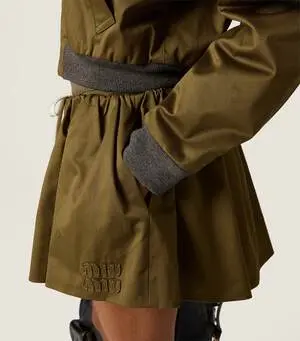 Miu Miu Cotton Satin Mini Skirt
