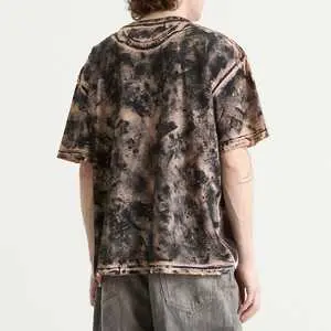 Acne Studios Cave Print T-shirt - Black/rust Brown