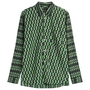 Comme Des Garçons Printed Long Sleeve Shirt - Green