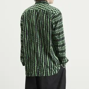 Comme Des Garçons Printed Long Sleeve Shirt - Green