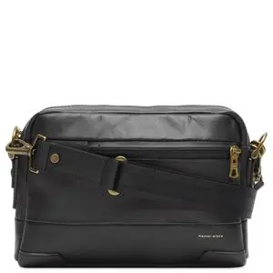 MASTER-PIECE CO Gloss Leather Small Shoulder Bag - Black