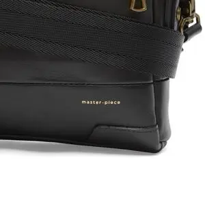 MASTER-PIECE CO Gloss Leather Small Shoulder Bag - Black