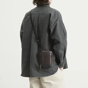 MASTER-PIECE CO Gloss Leather Shoulder Bag - Brown