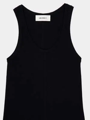 LISA YANG Meng Cotton Cashmere Top - Black