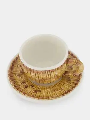 LES-OTTOMANS Bamboo Ceramic Coffee Cup