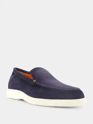 Santoni Leather Loafers - Blue