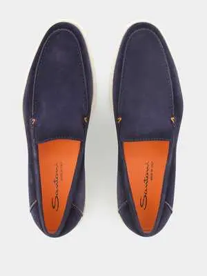 Santoni Leather Loafers - Blue