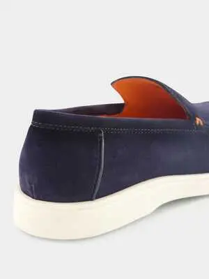 Santoni Leather Loafers - Blue