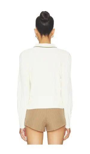 MALBON Ribbed Polo Top