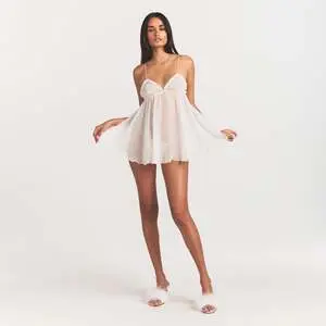 SKIMS Babydoll Slip Dress - Ivory