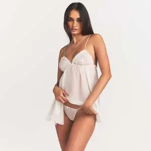 SKIMS Babydoll Slip Dress - Ivory